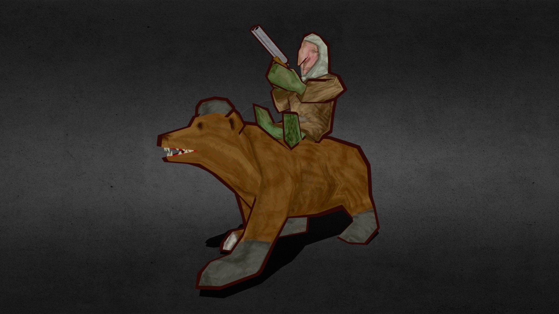 Stop Motion Low Poly Bear Rider - Download Free 3D model by Jorma Rysky (@Rysky) [4f9953a ...