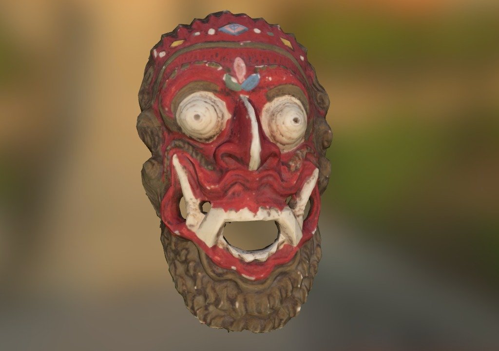 Dancing Mask from Bali - Low poly version - Download Free 3D model by ...