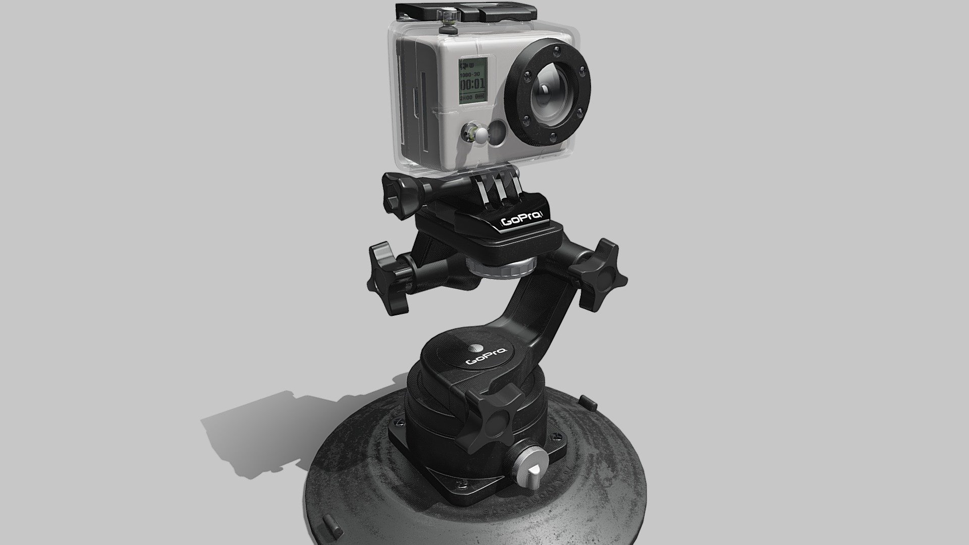 GoPro with Suction Cup mount - Buy Royalty Free 3D model by César Vonc ...