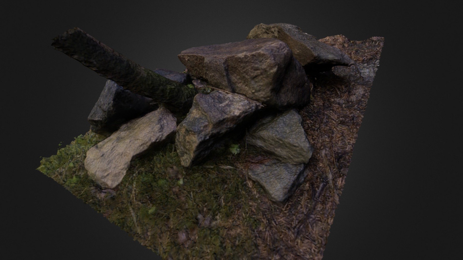 Rocks with tree - 3D model by kongle (@minecraftnorge) [4f9f1ef ...