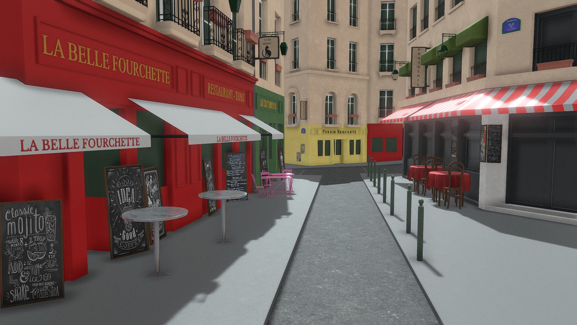 Street in city - 3D model by Aliens (@Aliensepg) [4f9f98d] - Sketchfab