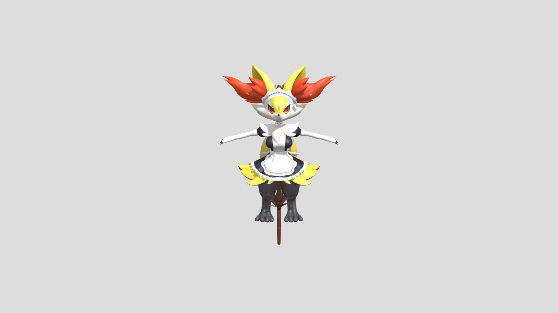 Maid Braixen - Download Free 3D model by Dukesrx [4fa06a7] - Sketchfab