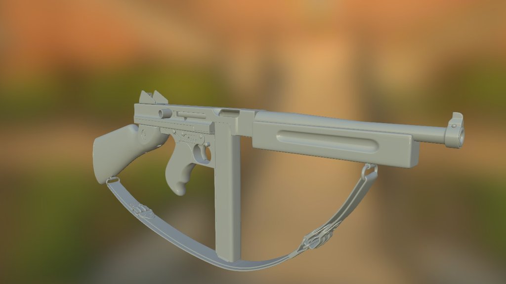 Thompson M1A1 Updated - 3D model by hellshigh [4fa2610] - Sketchfab