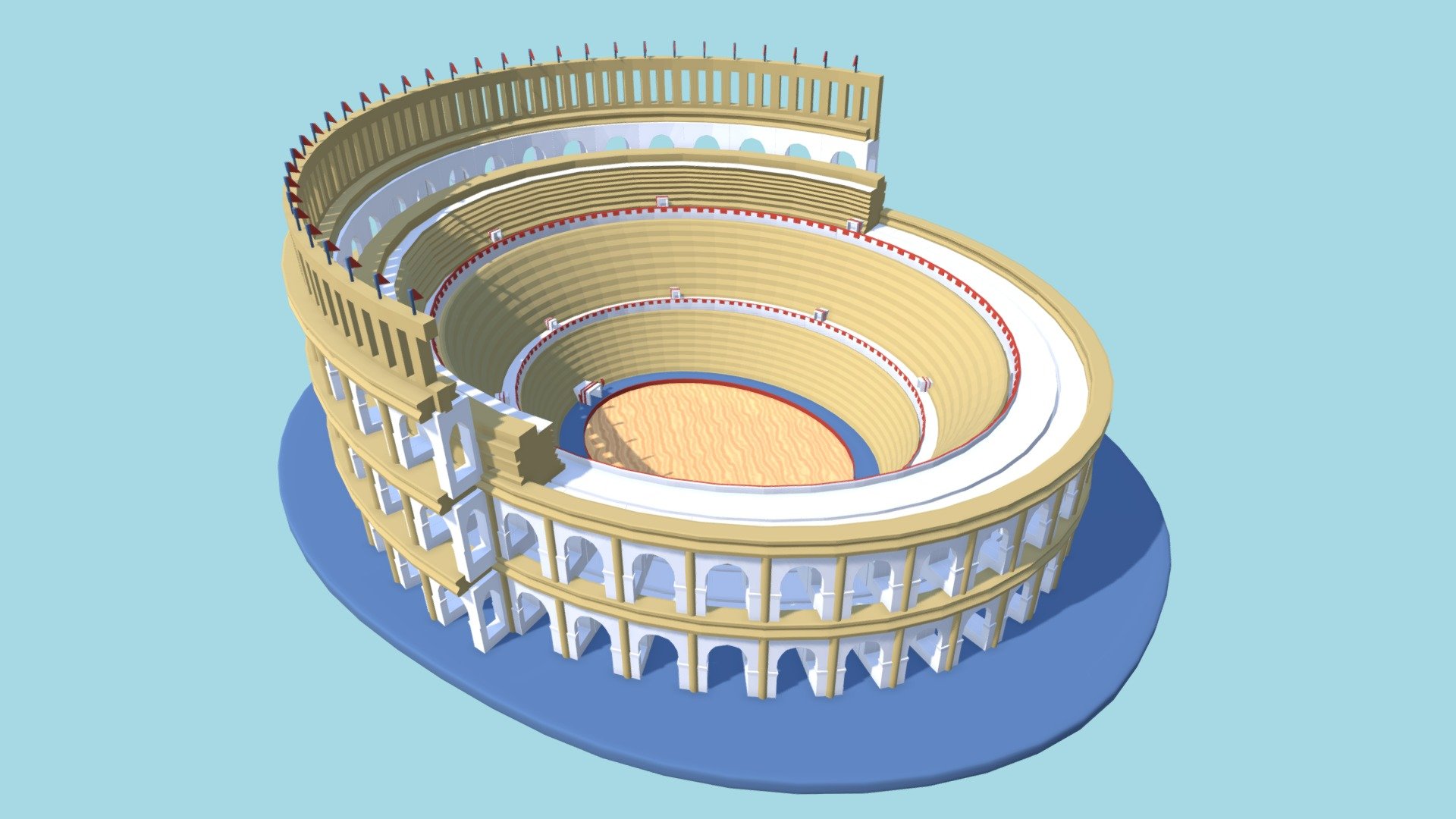 3D Roman Colosseum - Buy Royalty Free 3D model by Shin Xiba 3D (@Xiba3D ...