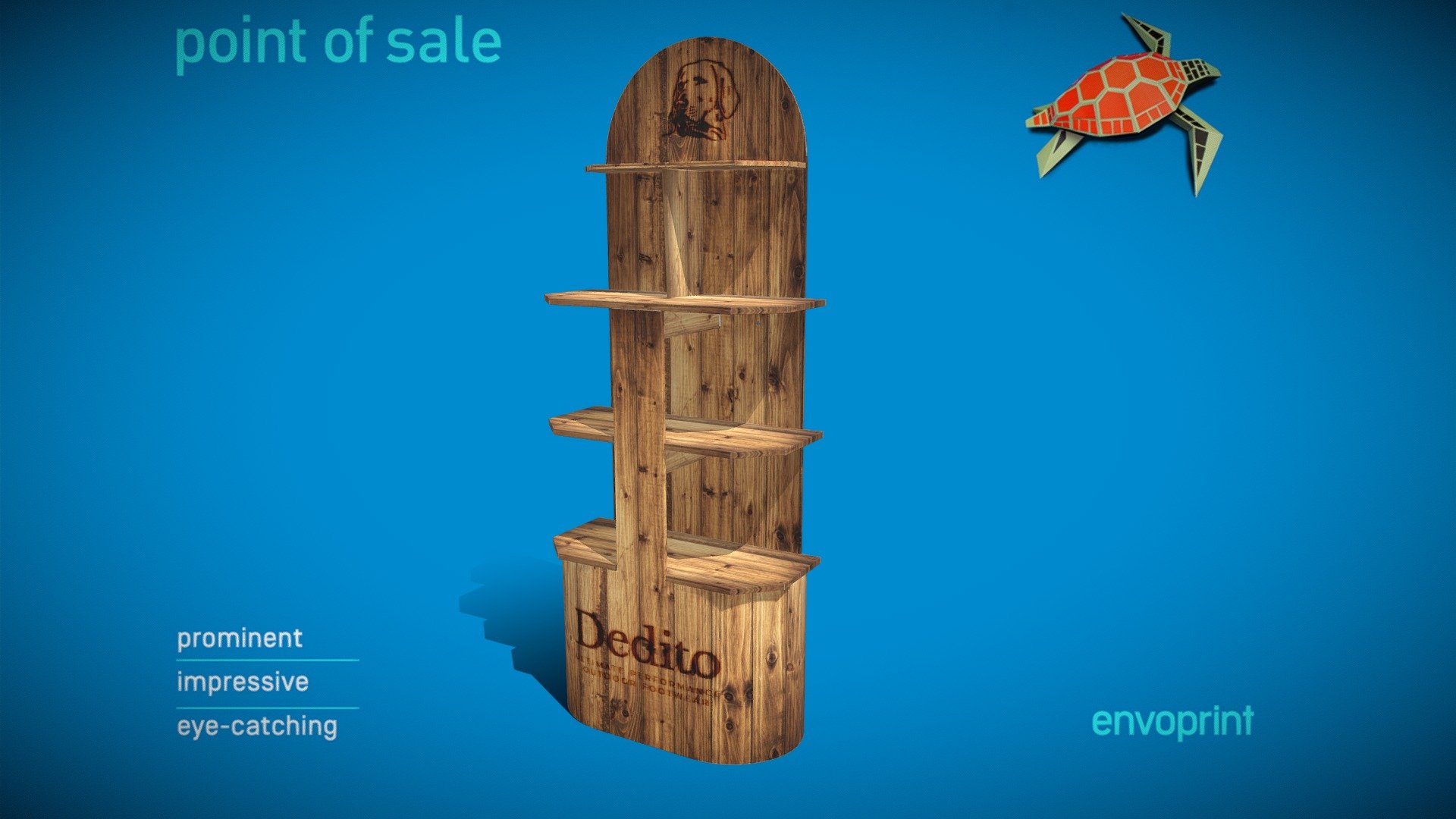 Dedito Curved Base angular Shelves - 3D model by envoprint ...