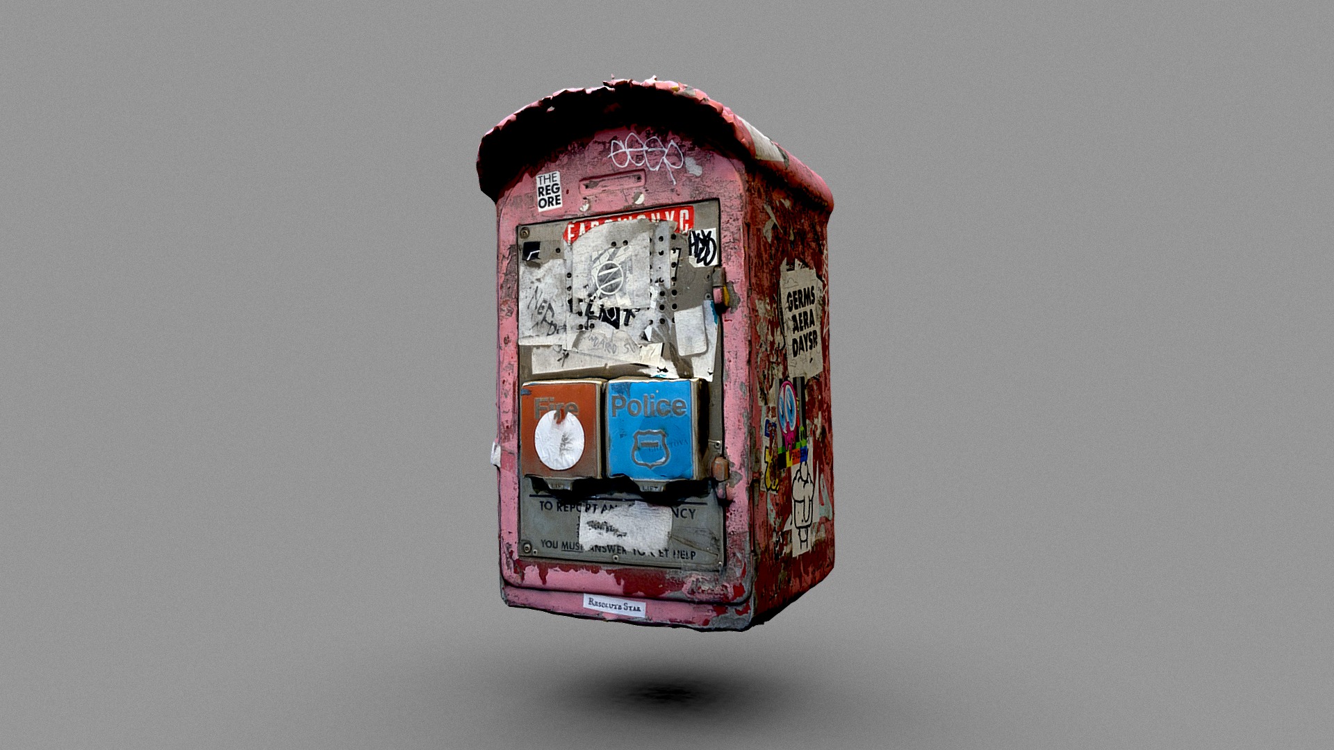 Stickers Emergency call box - 3D model by alban [4fa5b39] - Sketchfab