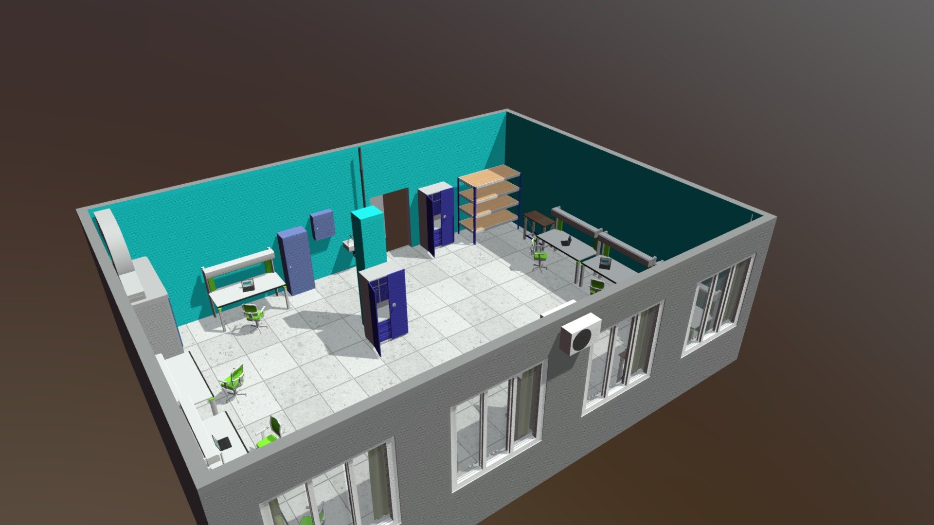 Workroom - 3D model by oglock3dmax [4fa7ad5] - Sketchfab