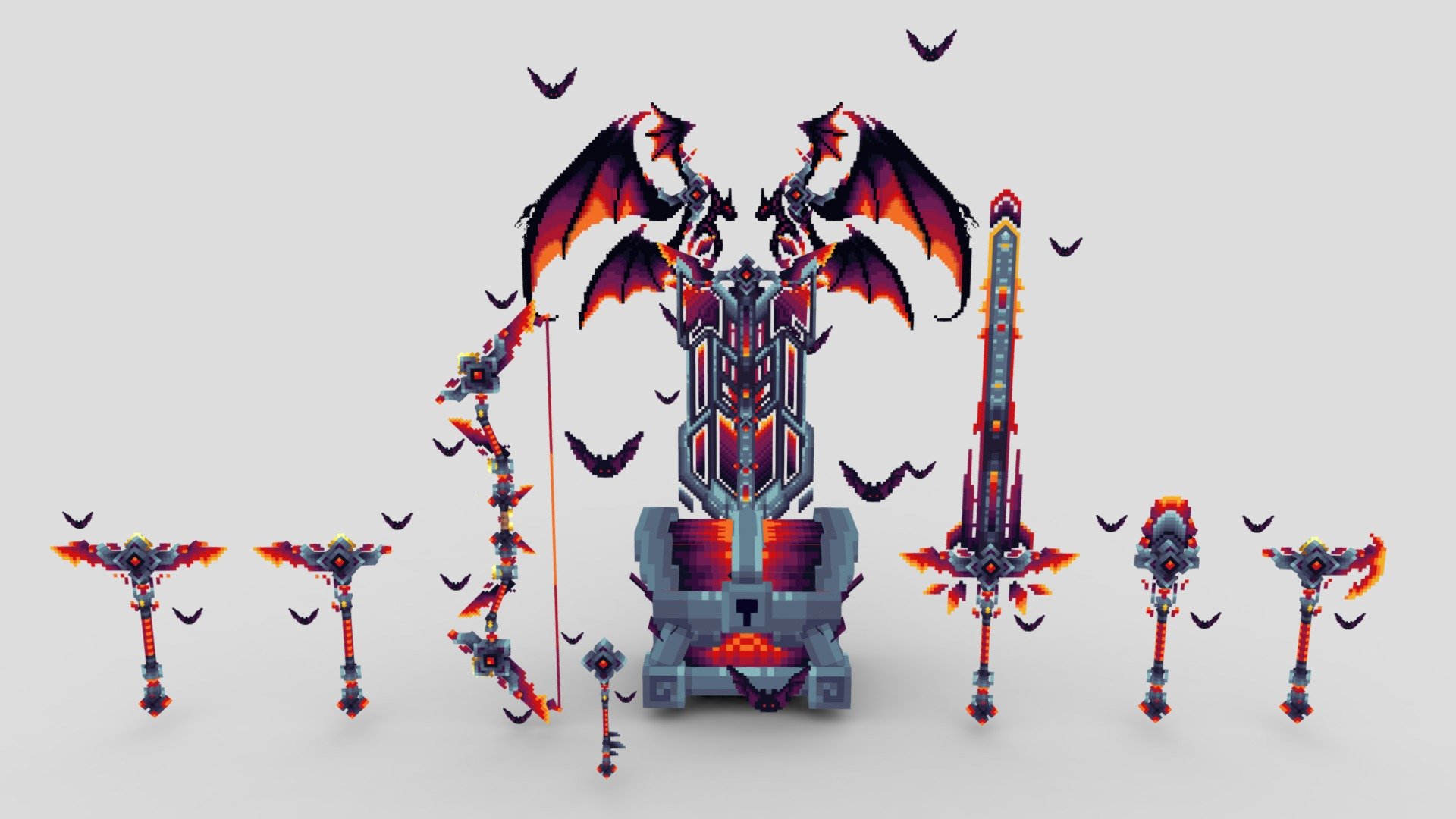 Vladimir The Vampire Weapon Set - Buy Royalty Free 3D model by ...