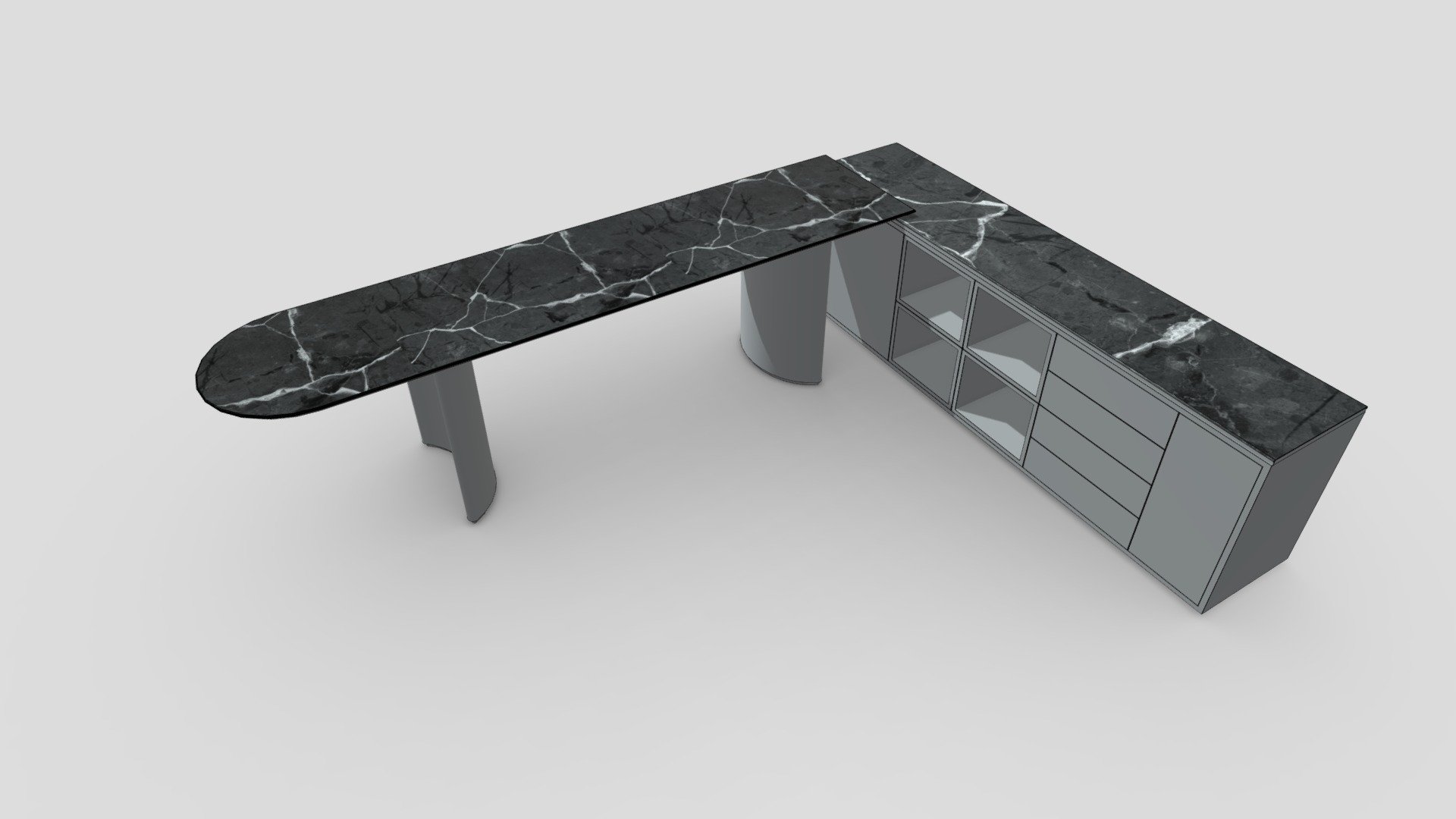 L desk - Download Free 3D model by Abideen [4faaa81] - Sketchfab