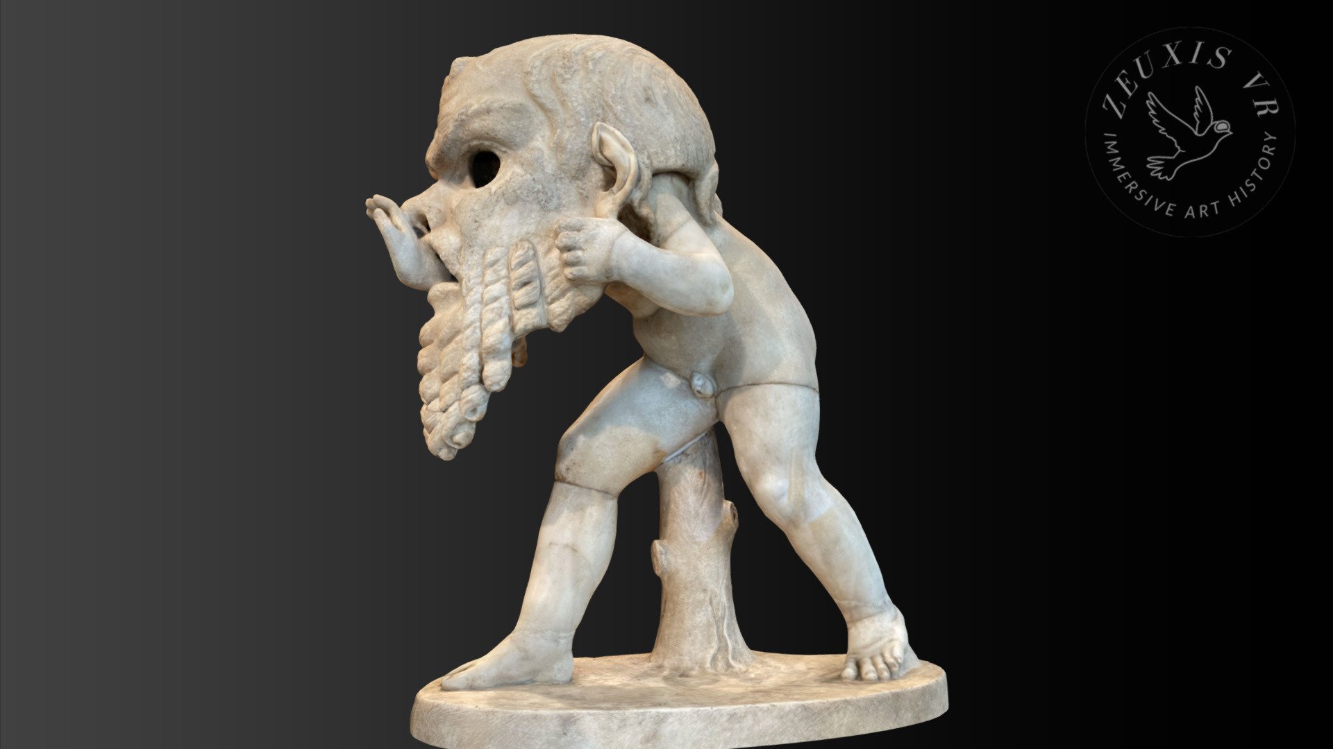 Statue of a Young Satyr Wearing a Theater Mask - 3D model by ZeuxisVR ...