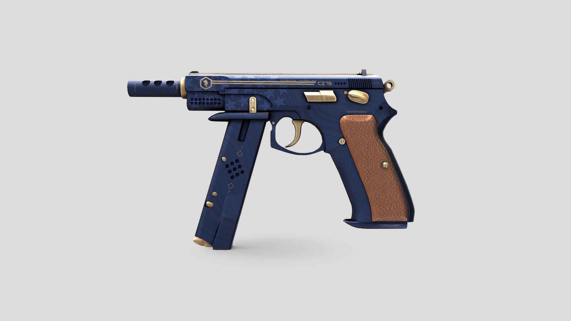 CZ75 | Bluestar - 3D model by nextgenz [4fad166] - Sketchfab