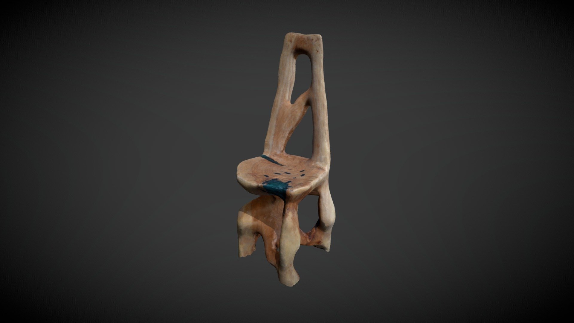 Unique Sculptural Wooden Chair - Buy Royalty Free 3D model by Logniture ...