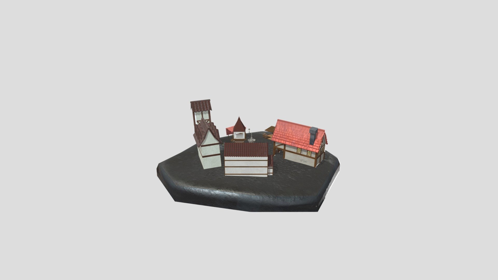 Escenario Pueblo Medieval - 3D model by Ivan Torres (@IvannTorres ...