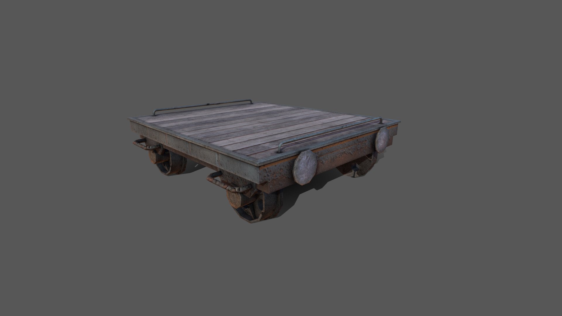 Rail Flatbed Cart - Game Ready - Buy Royalty Free 3D model by Lugnut ...