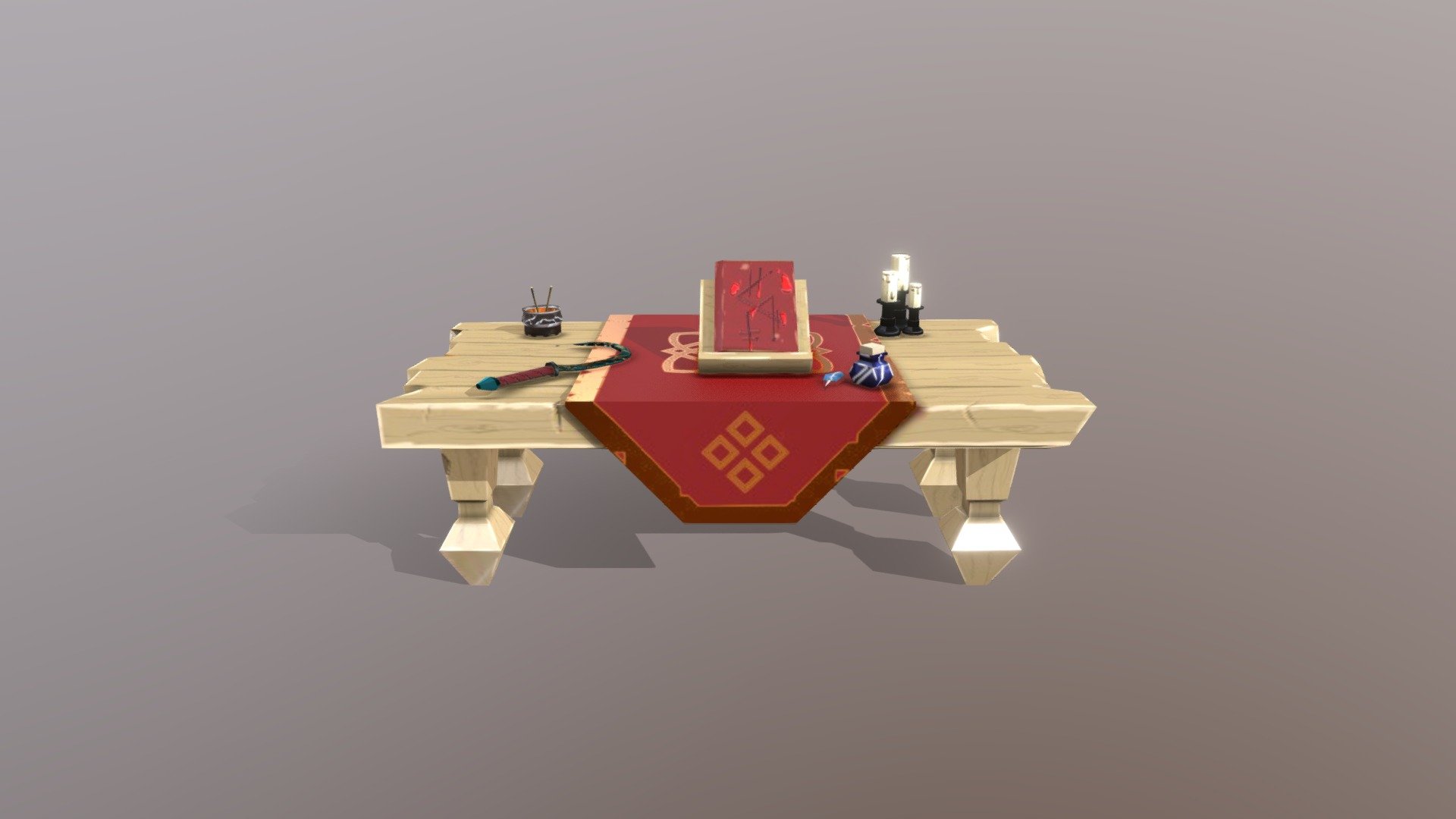 Stylised Alchemist Desk - 3D model by Golden_Hour_Artist (@Ethan_King ...