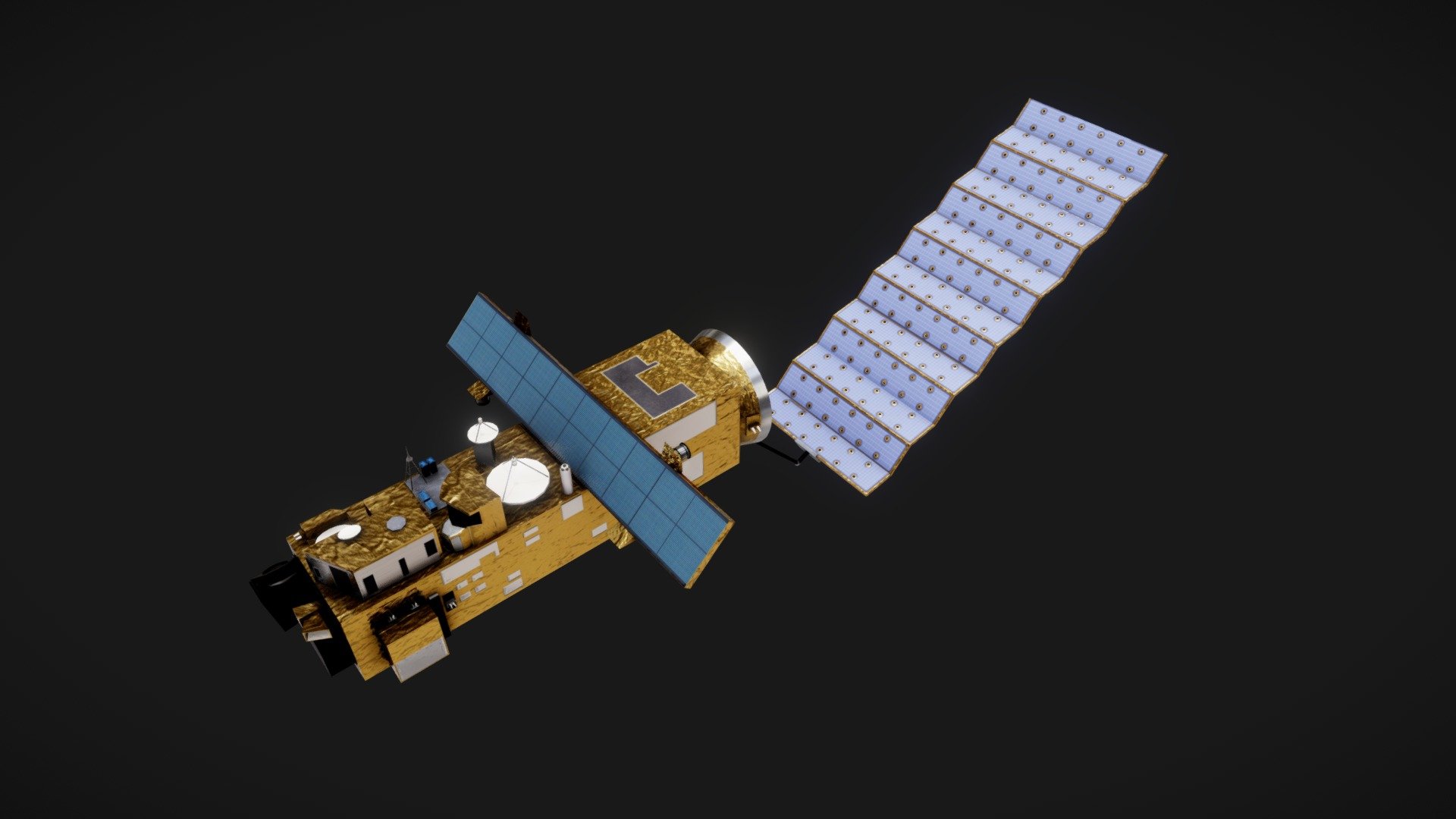 Envisat Satellite - 3D model by AndreiNastasa [4fb8cdc] - Sketchfab