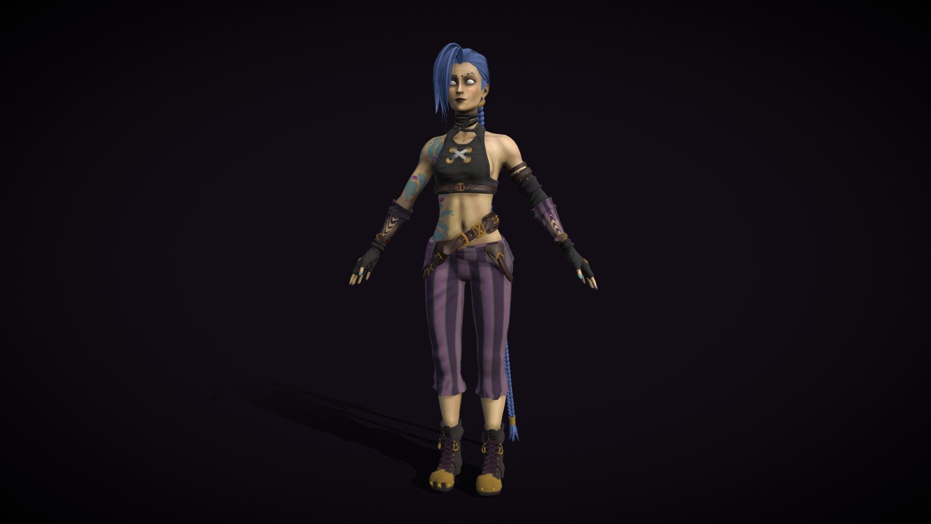 jinx inspired full model - 3D model by Asiri_Cg (@asirification ...