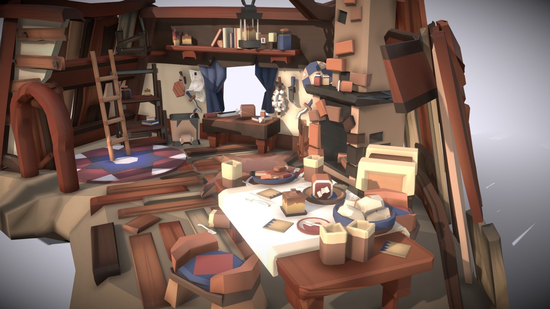 Pagan Inspired Butcher Dining Room - 3D model by heartsinge [4fbdde3 ...
