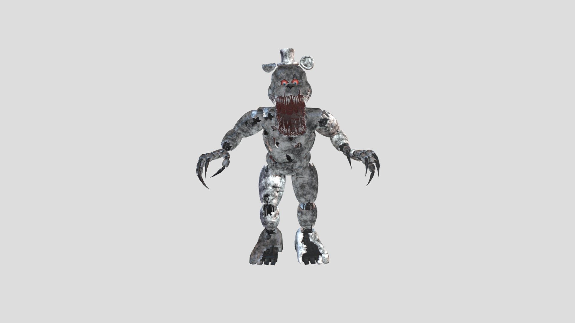 Exaggerated_ Nightmare_ Freddy_v2 (1) - Download Free 3D model by ...