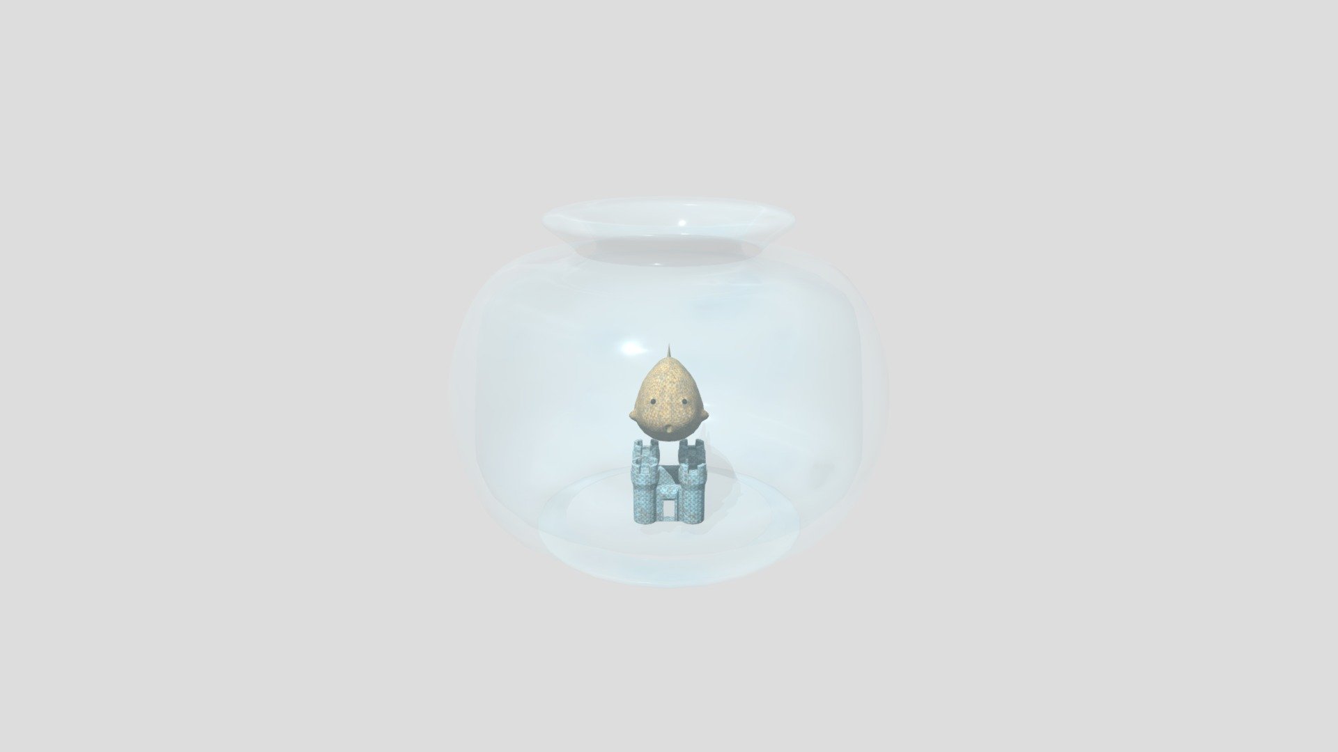 Goldfish in Fishbowl - 3D model by Mangopeach (@spaceman47) [4fc013f ...