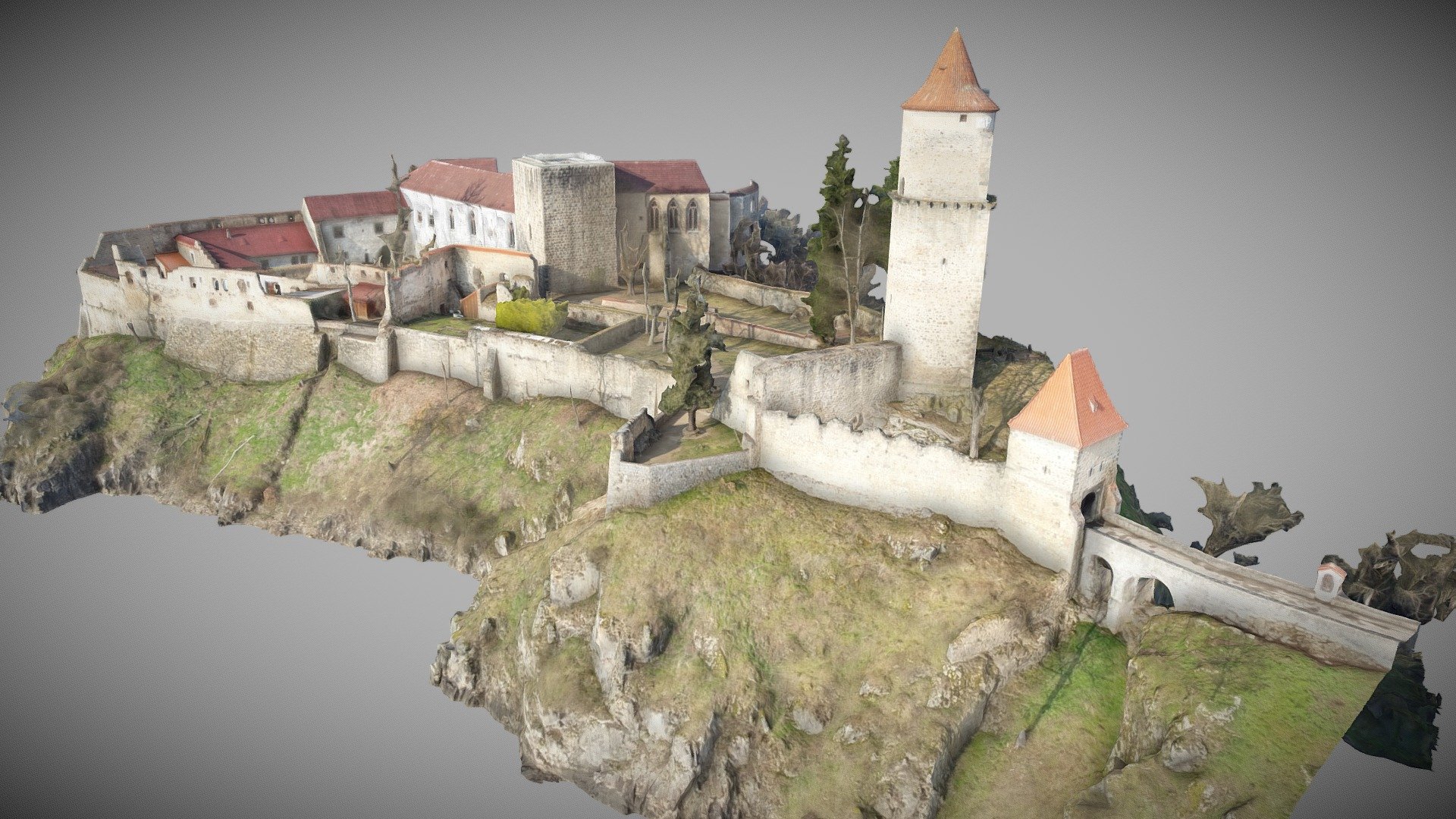Hrad Zvikov - Castle Zvikov - 3D model by Jan_Nevrkla [4fc4645] - Sketchfab