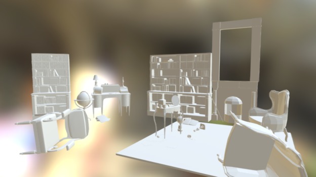 Library Furniture and Props - 3D model by Sarah Slater (@sarahslater ...