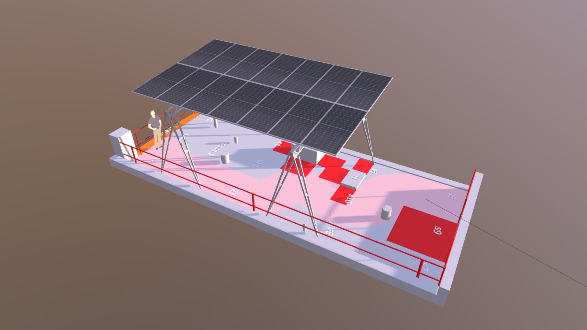 60-49 Gates Ave 14 Mod 72 Cell Canopy - 3D model by brooklynsolarworks ...