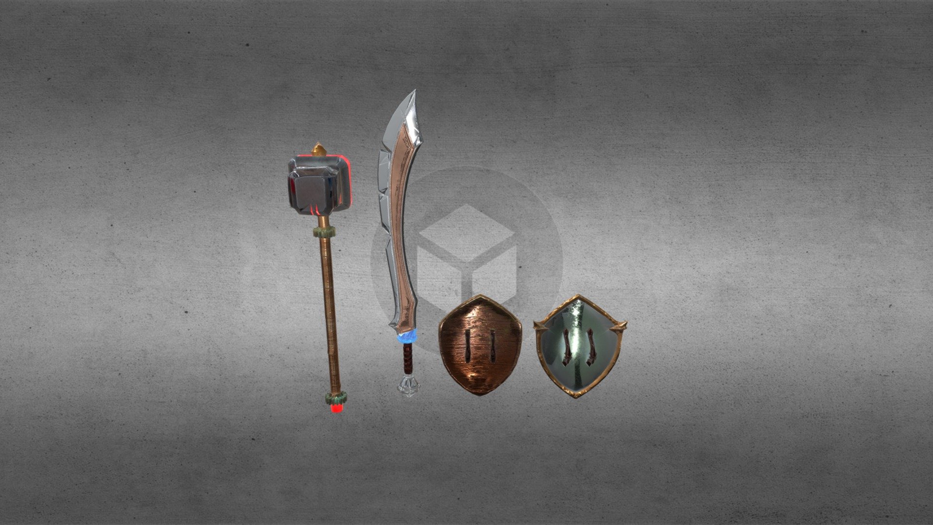 Weapons game ready - 3D model by Palladio75 [4fd4fb4] - Sketchfab