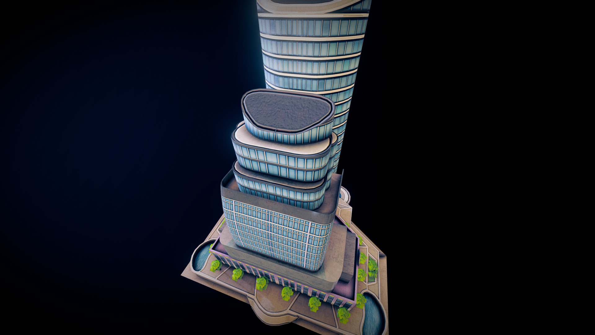 Corporate Building - 3D model by DIS (@dis__) [4fd5af5] - Sketchfab