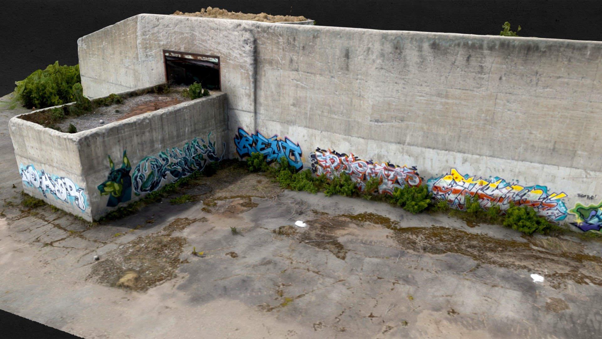 Graffiti Tag Wall - Bigger Wall - High Res Test - Download Free 3D ...