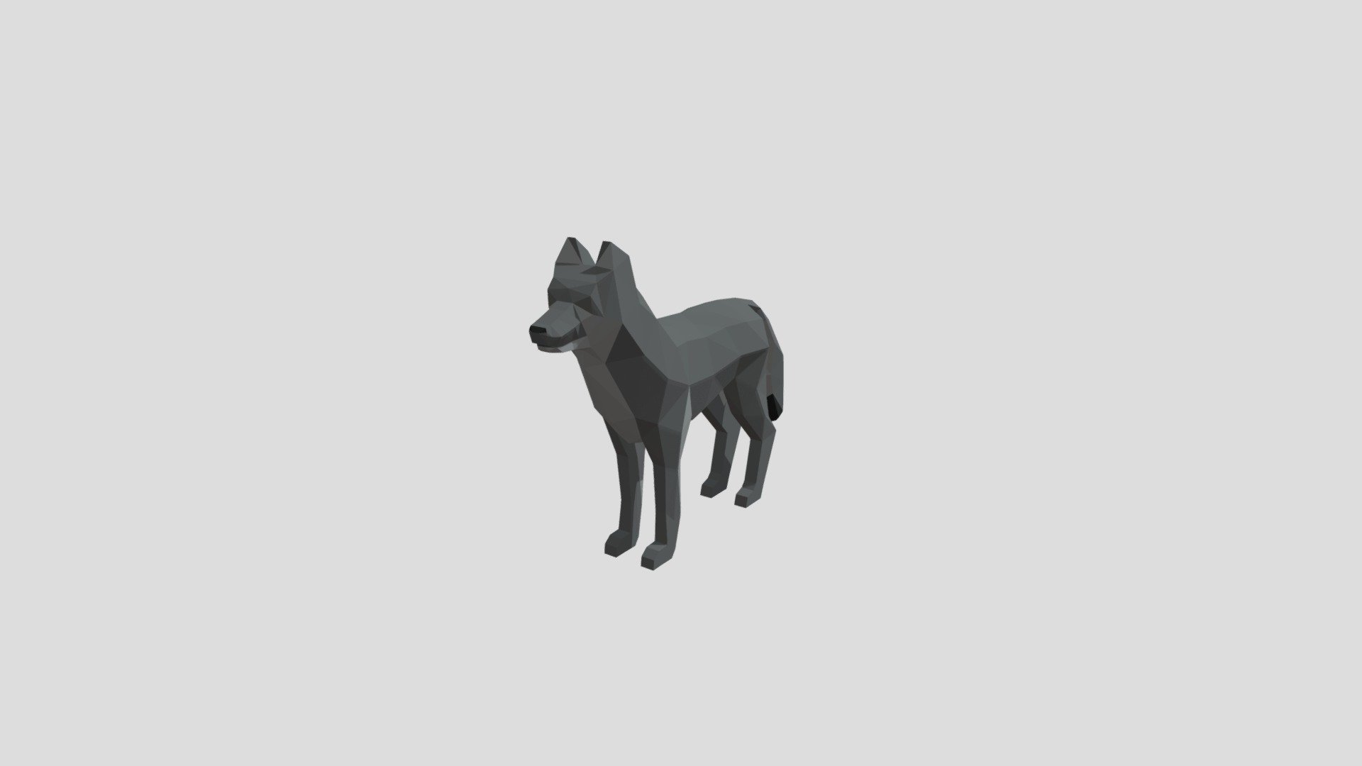 low-poly model of a Wolf from the "Taiga" set - Download Free 3D model ...