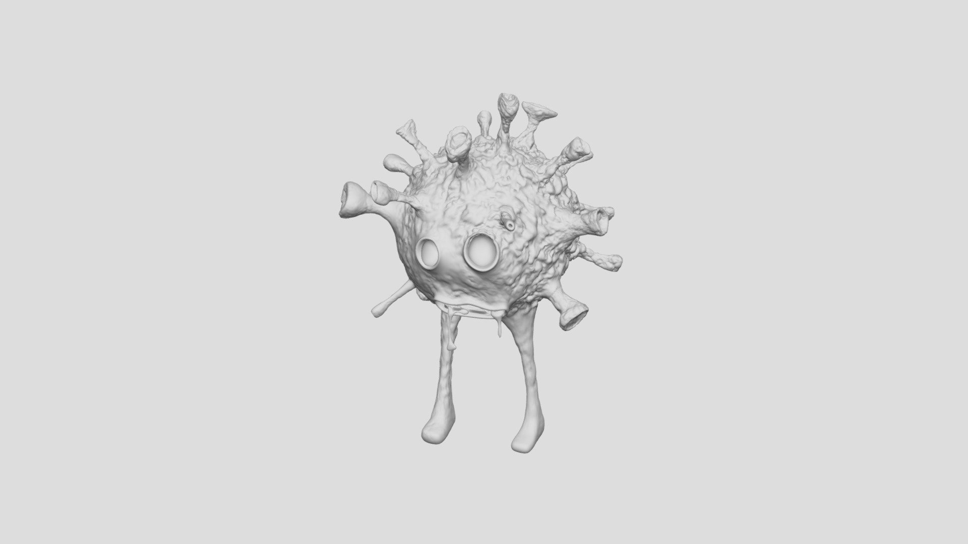 cartoon_virus_c4d - 3D model by devashis [4fdeda9] - Sketchfab