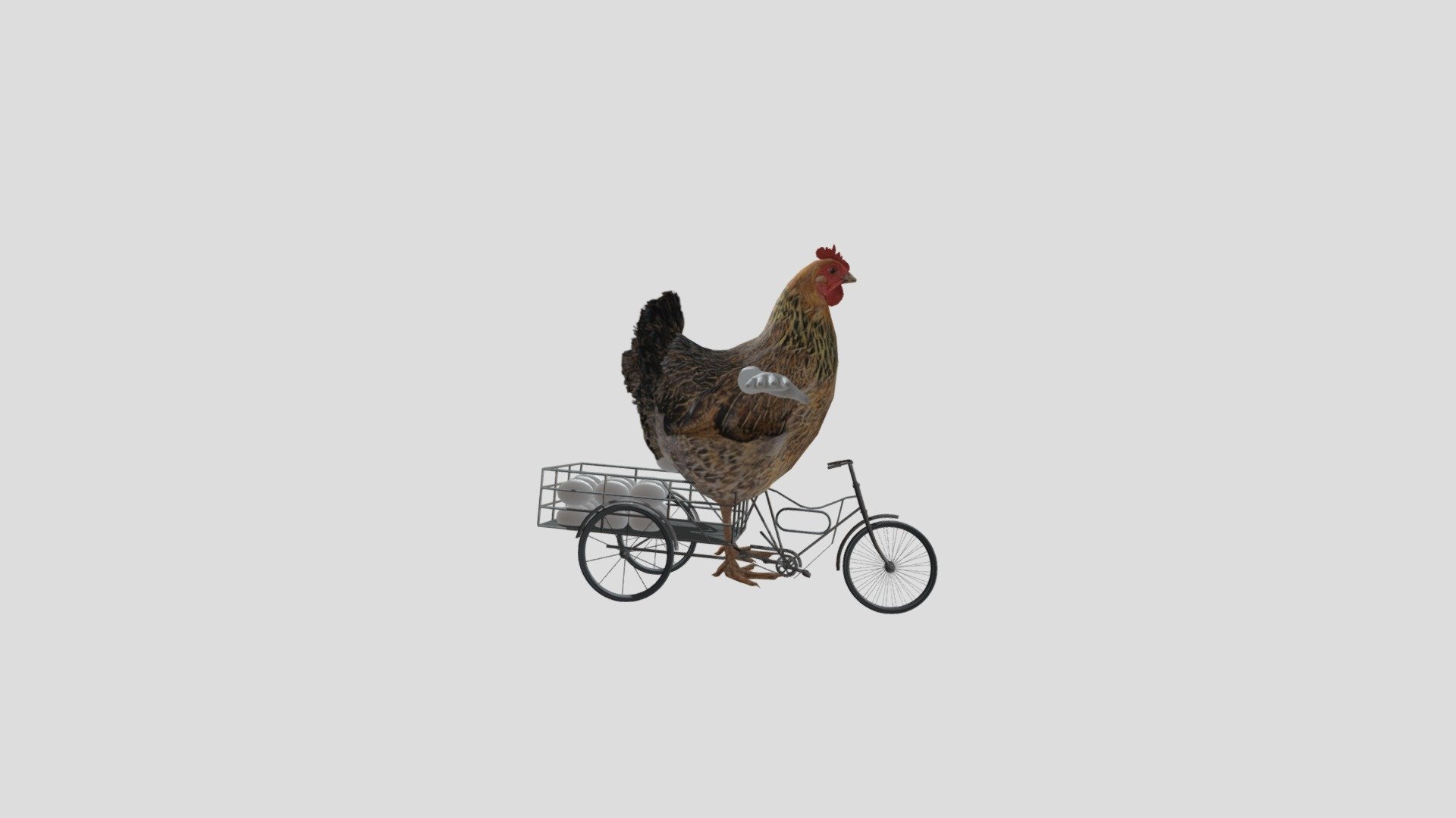 骑车的鸡The chicken riding a bike - Download Free 3D model by ...