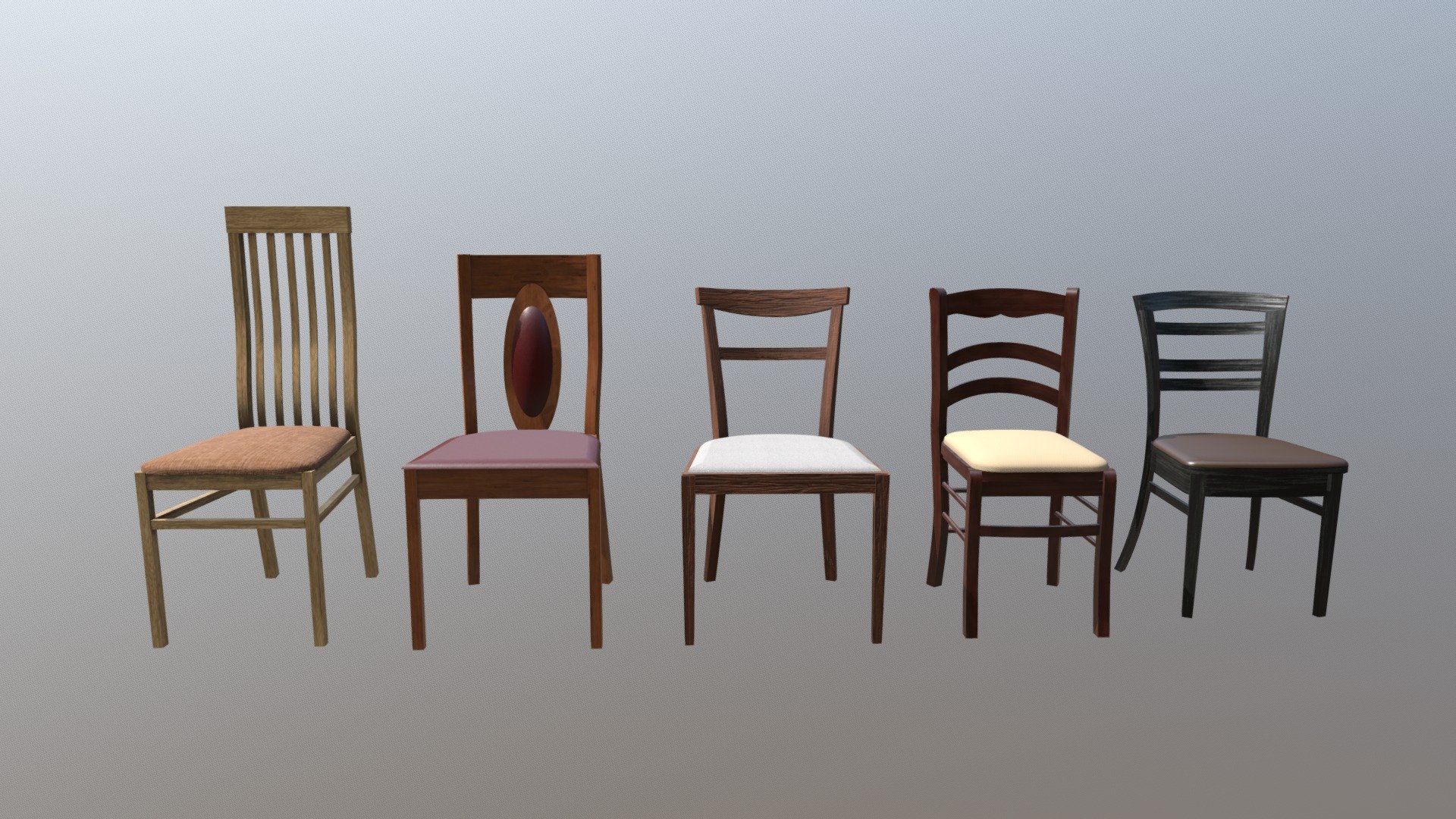 Chairs set - 3D model by Big Stake Games (@bigstakegames) [4fe18cf ...