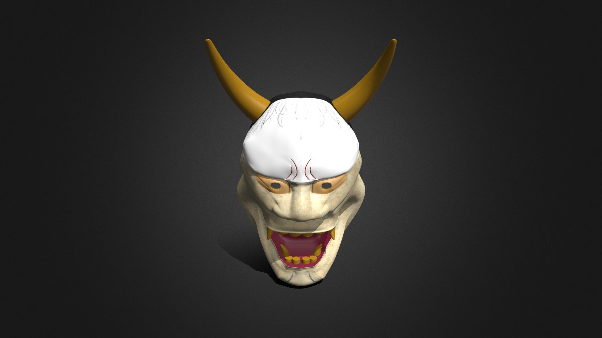 Japanese Noh Mask "ja" - 3D model by atsukoyumi [4fe85da] - Sketchfab