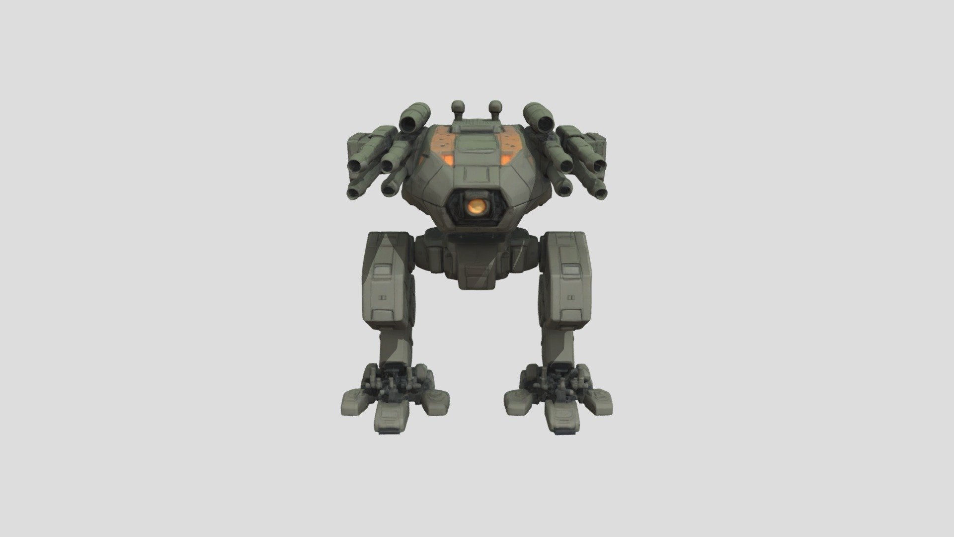Battlemech with missile launchers and autocannon - 3D model by kithre77 ...