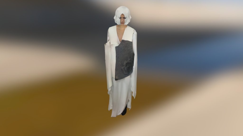 Sara is wearing Ye Won Han. Hat by Heidi Lee - 3D model by deathlessvr ...