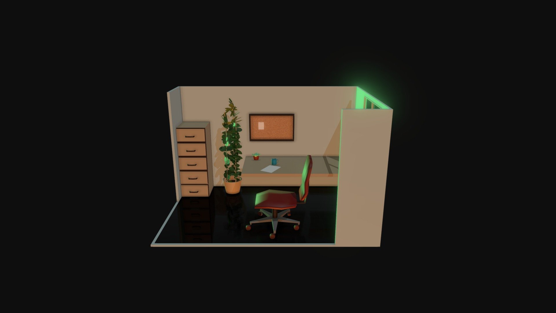 90s low poly office room - Download Free 3D model by thekillinggmoon ...