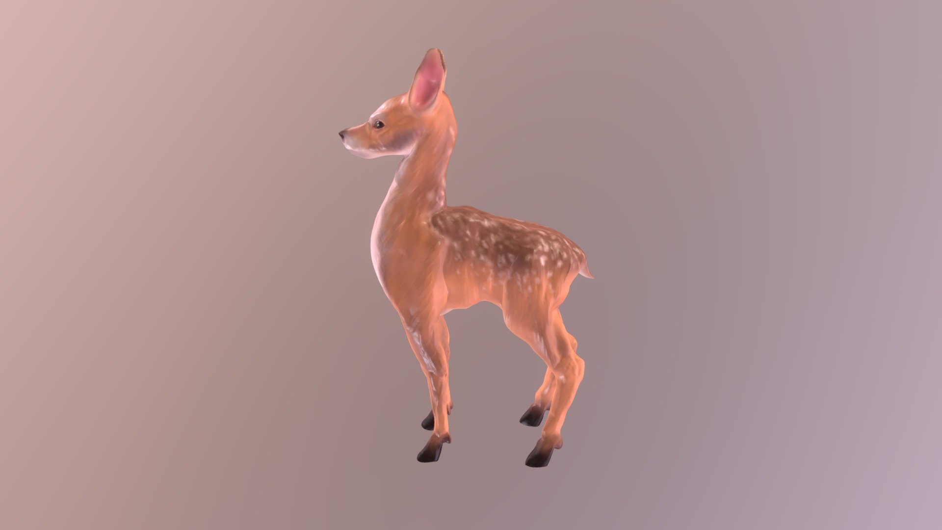 [SCHOOL PROJECT] Fawn - 3D model by Playbe [4fefd02] - Sketchfab