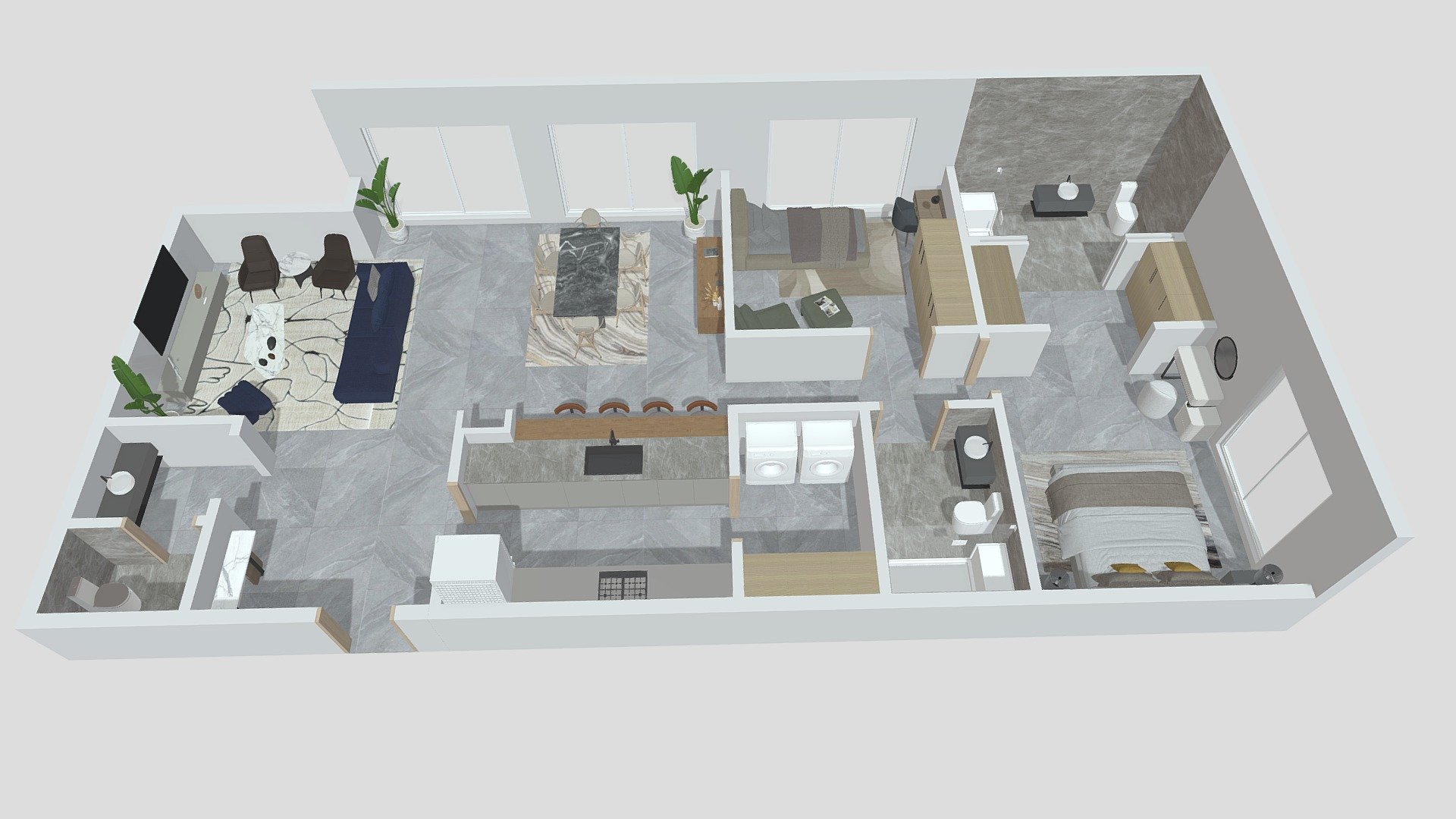 GREEN FIELDS _ BLOCK-B - F.F APARTMENT-10 - 3D model by Zameen.com ...