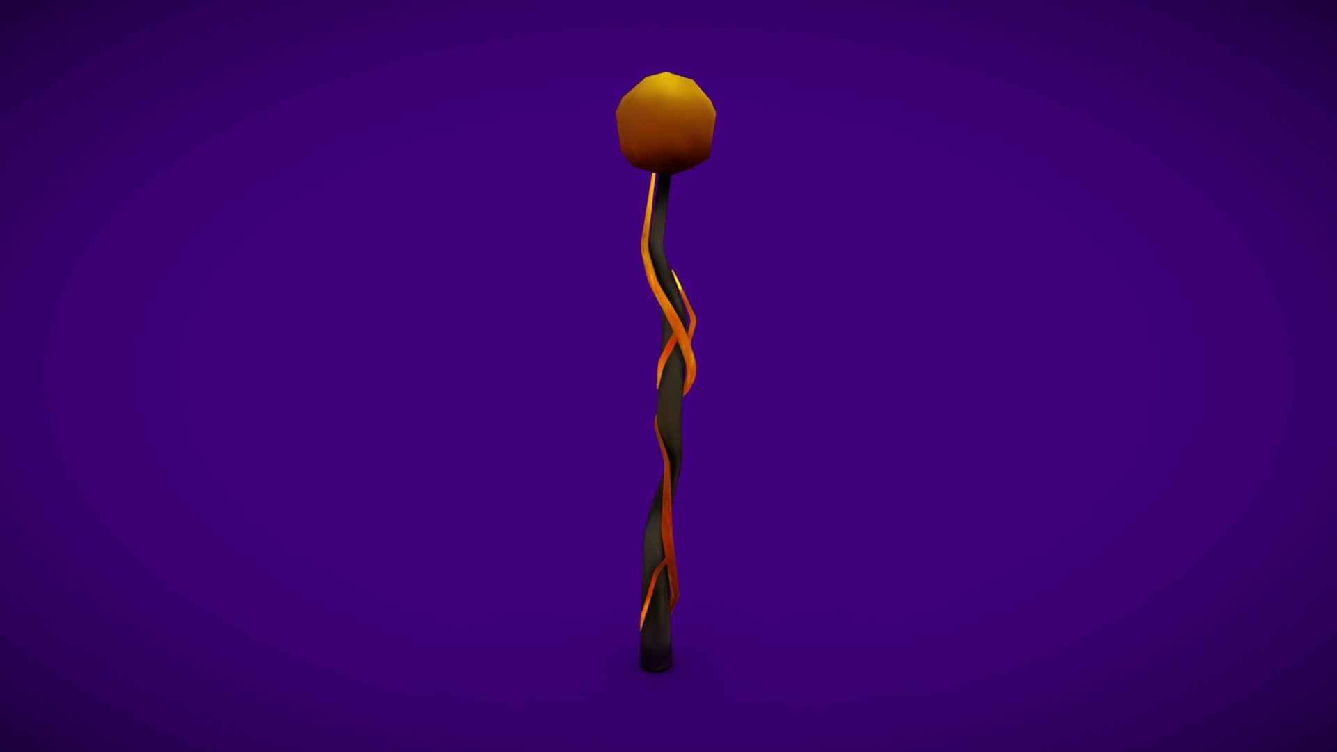 Fire Staff - Hand Painted - Low Poly - Download Free 3D model by Alan ...