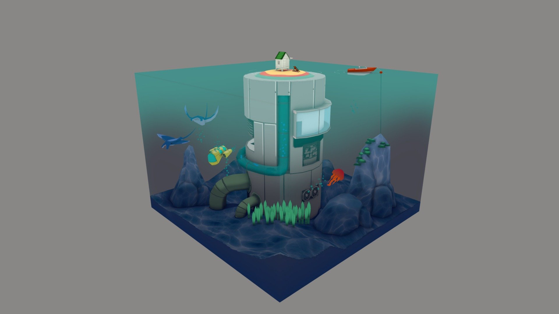 Secret Base - 3D model by Ben.marriott [4ff81e8] - Sketchfab