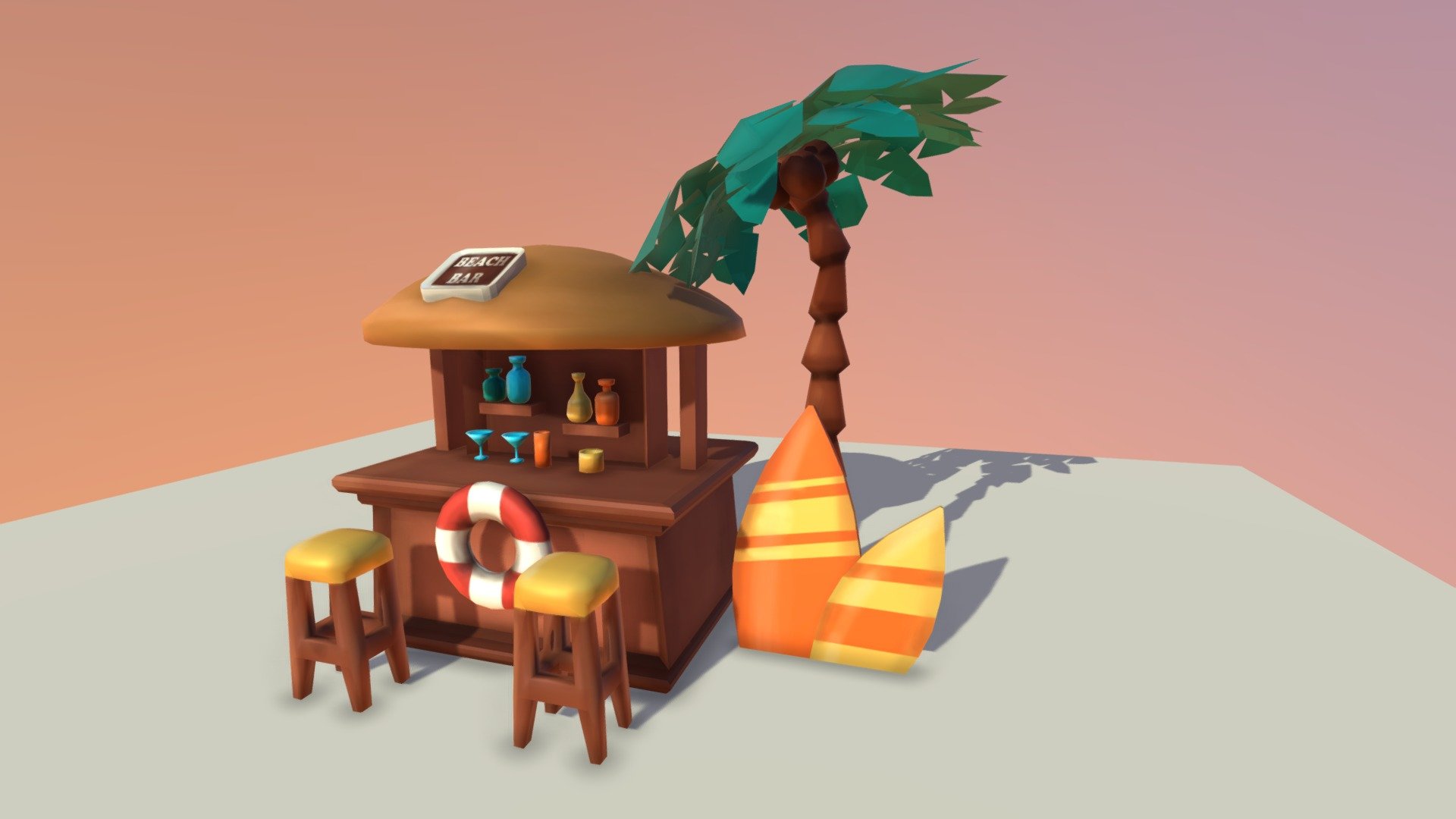 Surf Bar - 3D model by Nikolayeva (@nikolaeva) [4ff9b88] - Sketchfab