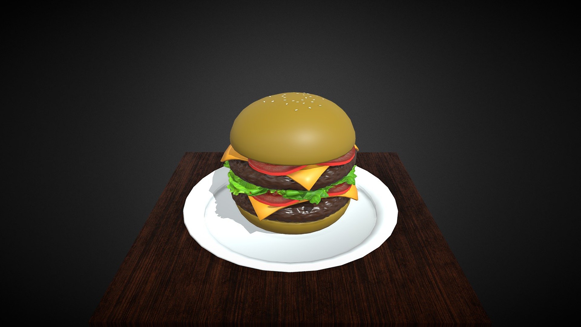 Burger - Download Free 3D model by Akshat (@shooter24994) [4ffa3d2 ...