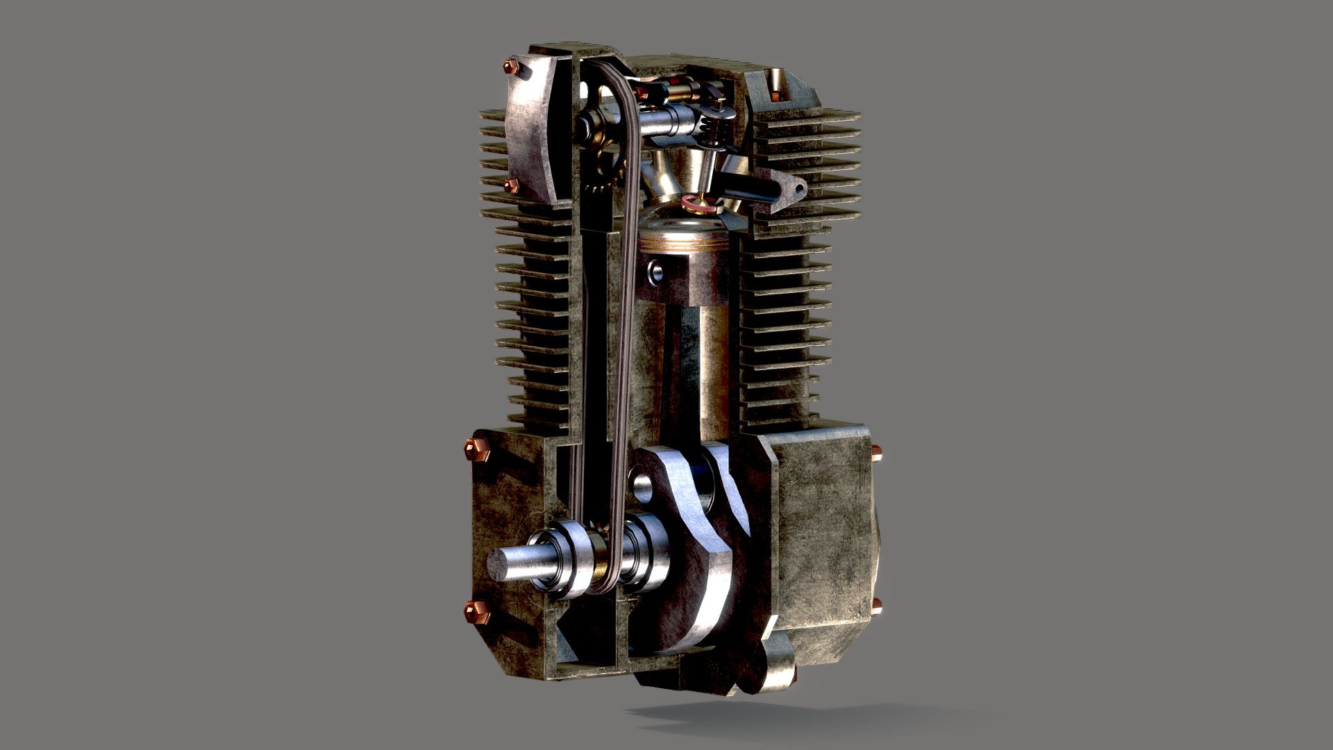 Realistic Engine - Internal Combustion Engine - Buy Royalty Free 3D ...