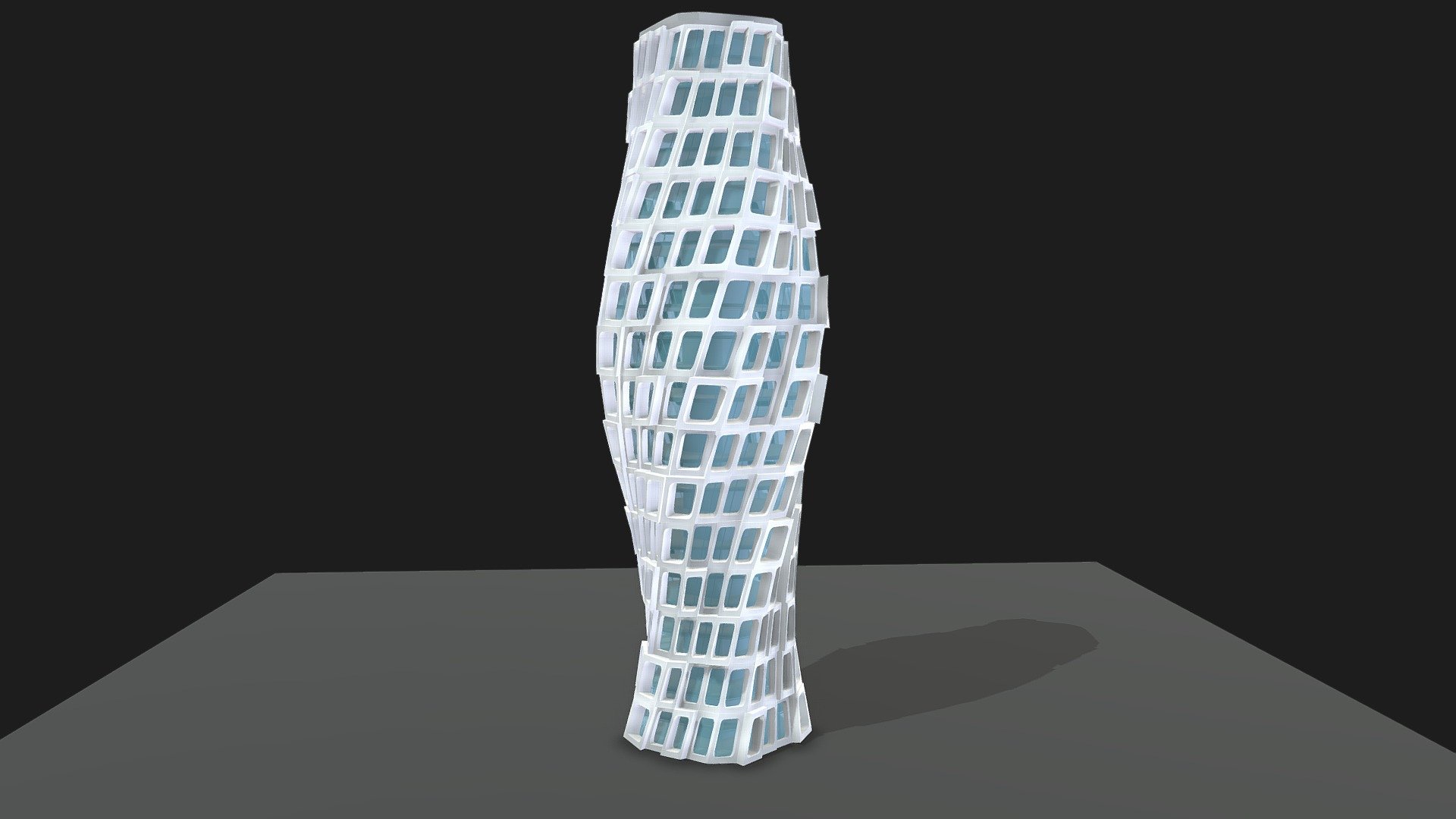Futuristic Parametric Tower - 3D model by S4Vvy [4ffcb7d] - Sketchfab