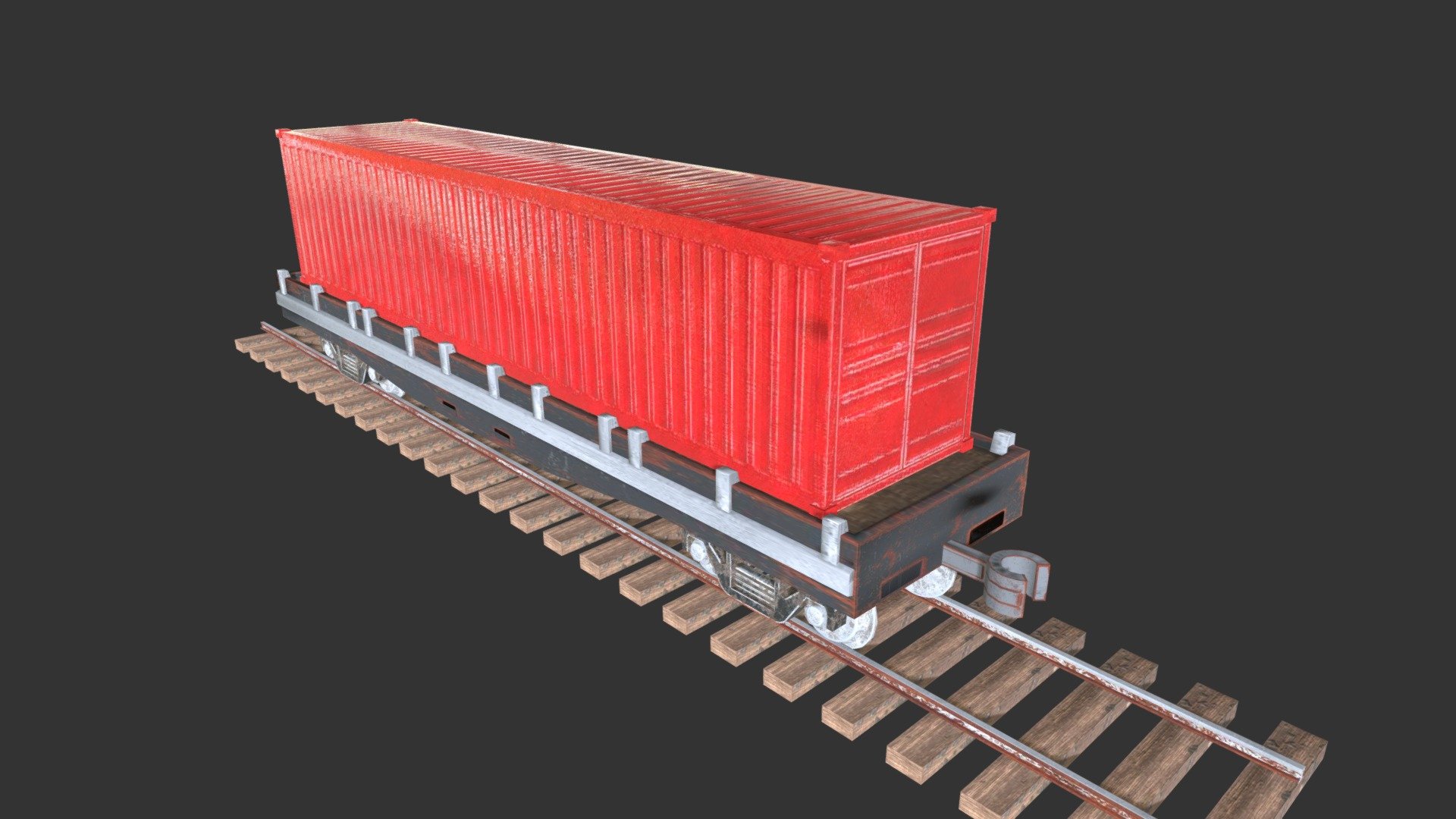 Platform Wagon with Container - 3D model by WSM Game Studio (@wsmatis ...