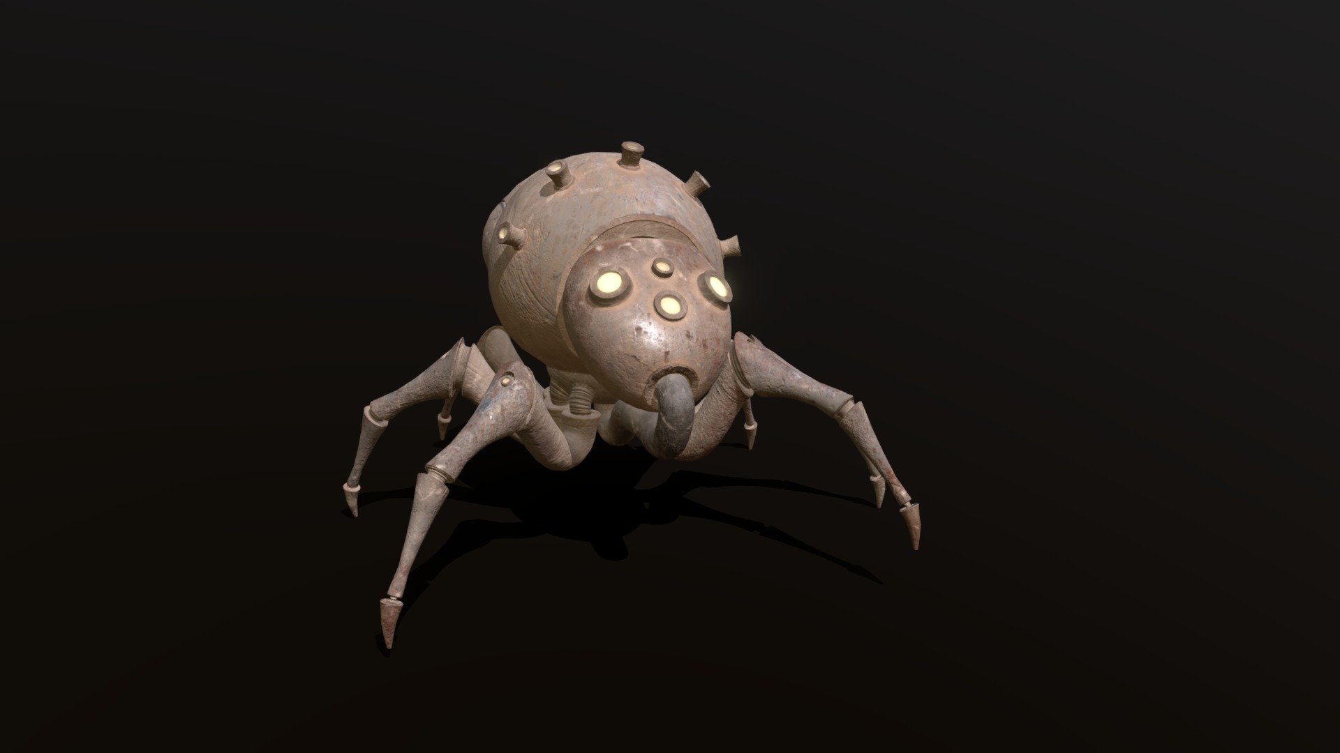 Stylized Mechanical Spider (+YouTube Tutorial) - 3D model by Art-Teeves [5008ce2] - Sketchfab