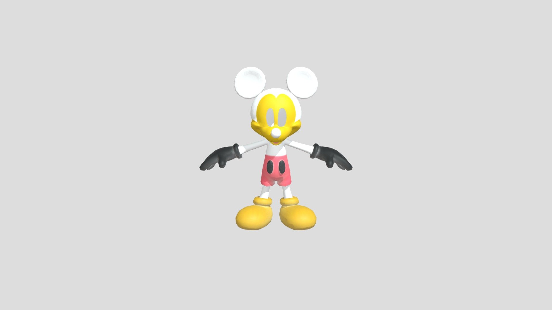 ADI 2.0: Golden Mickey (Fully rigged) - Download Free 3D model by ...