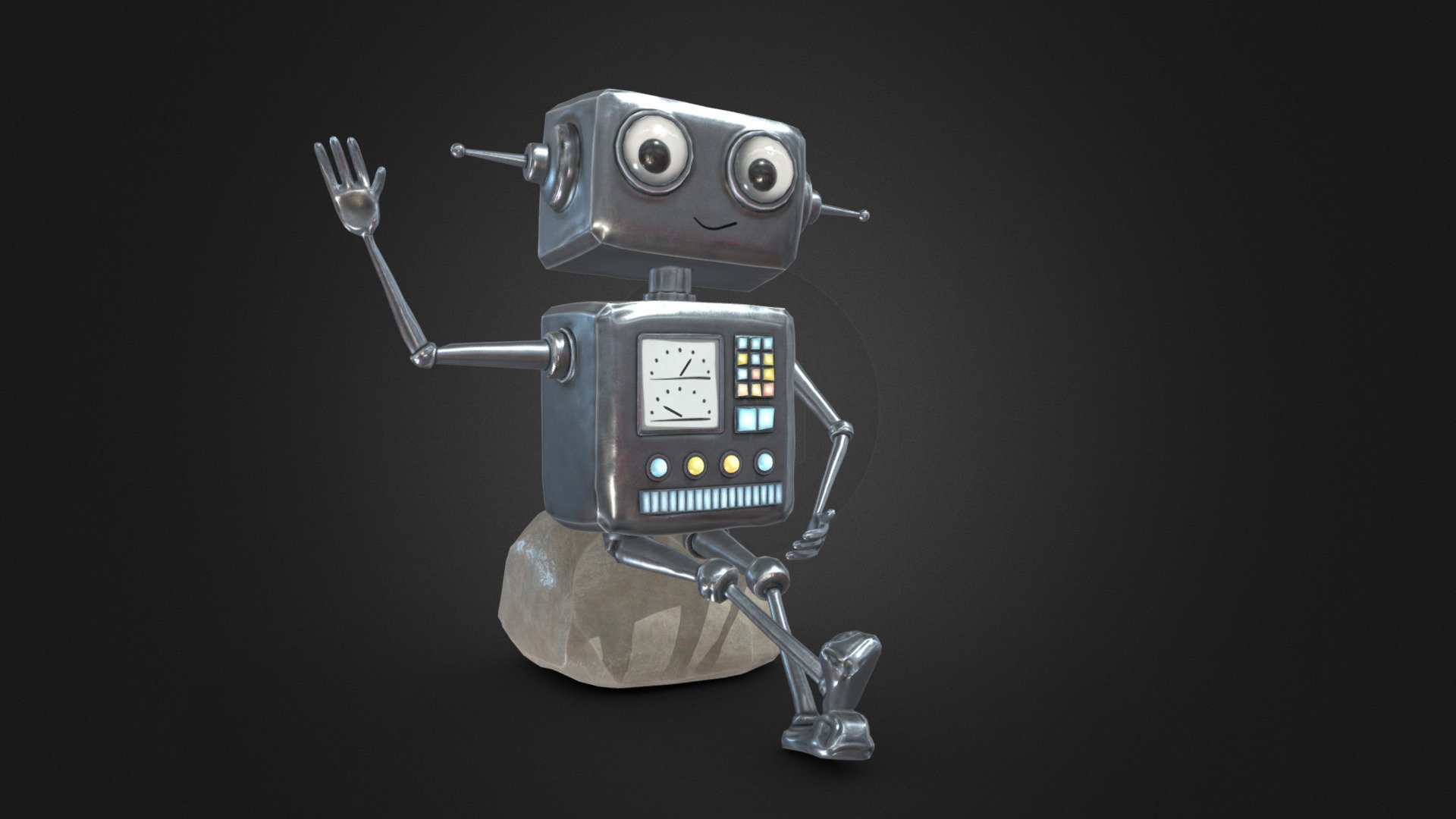 Robot Nickel [PBR model] - 3D model by Agnieszka [5010929] - Sketchfab